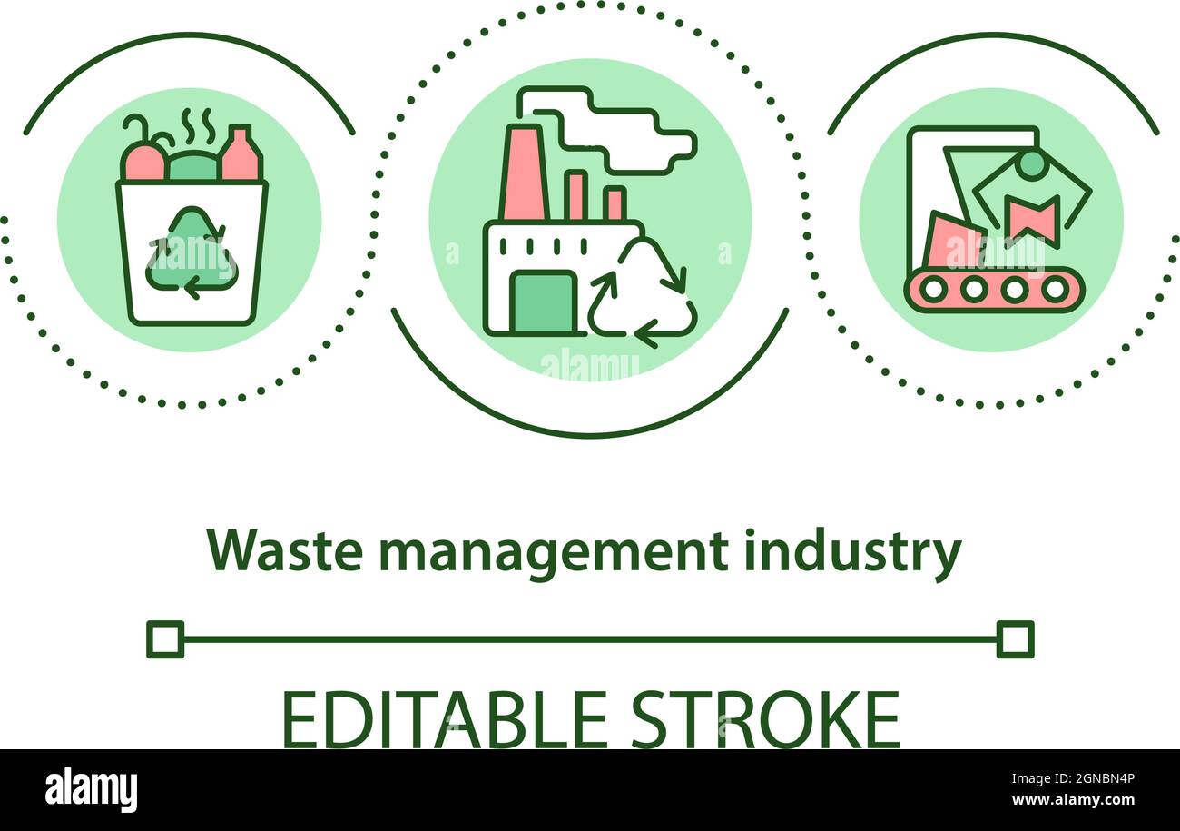 Waste management industry concept icon Stock Vector Image & Art - Alamy