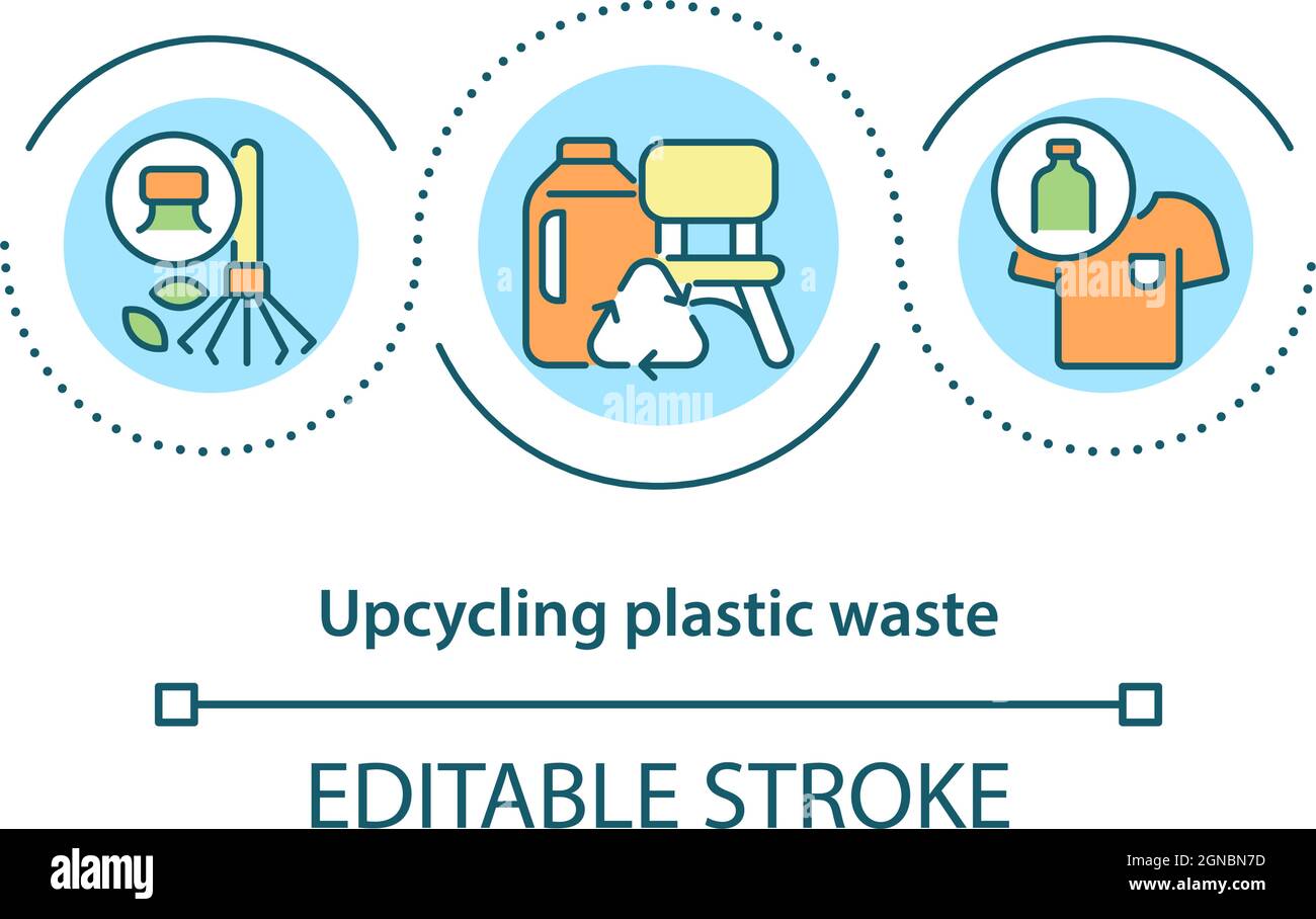 Upcycling plastic waste concept icon Stock Vector Image & Art - Alamy