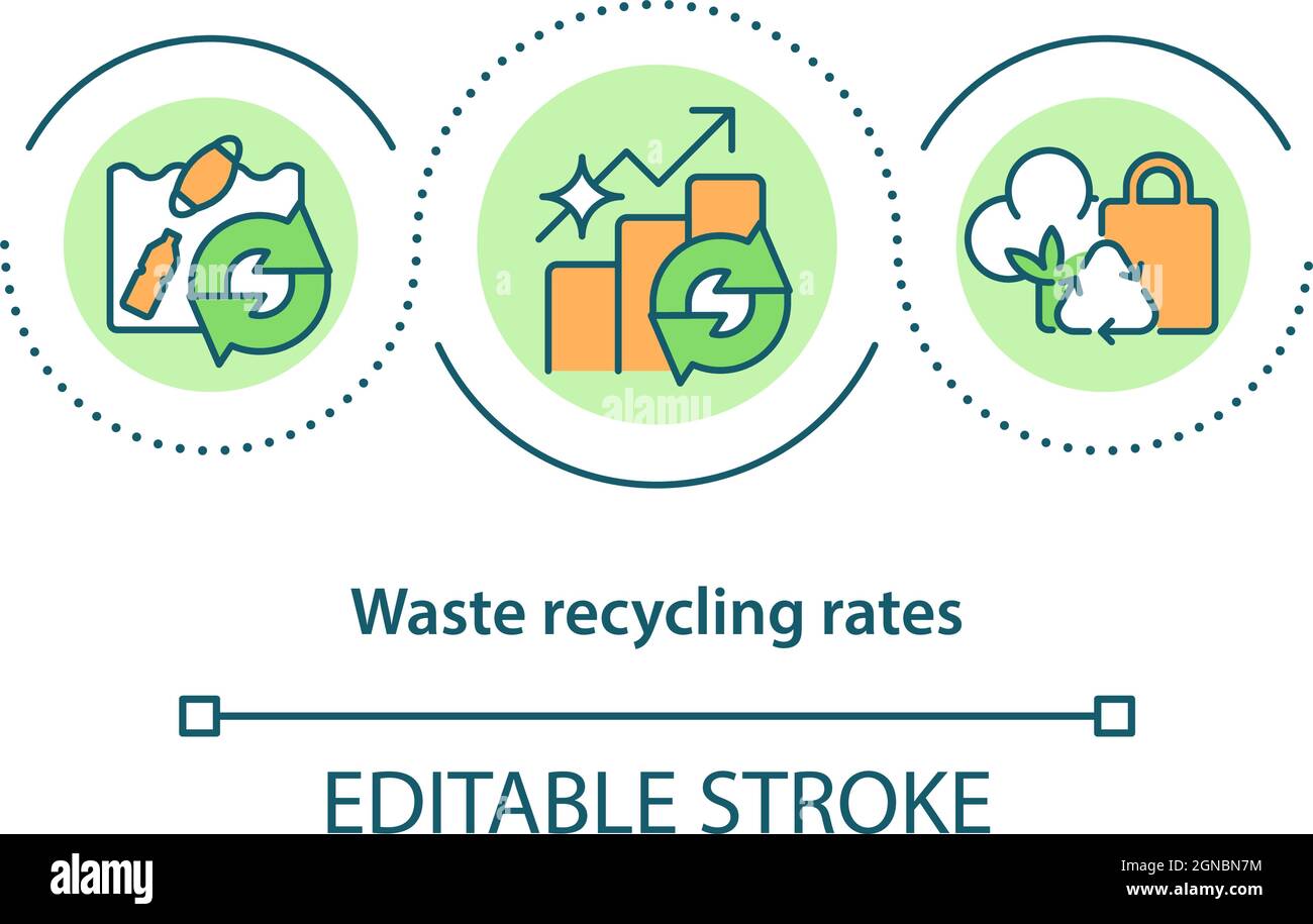 Waste recycling rates concept icon Stock Vector Image & Art - Alamy