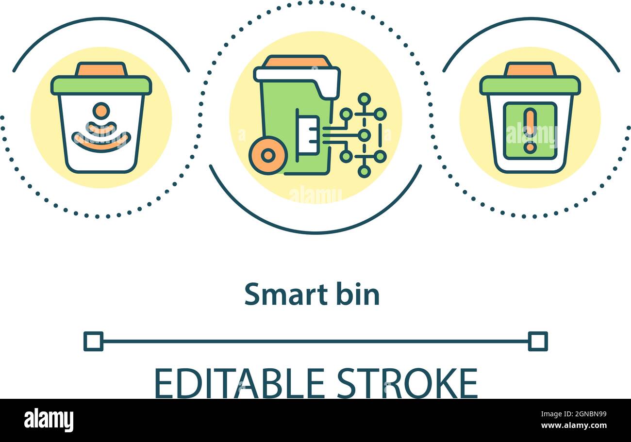 Smart bin concept icon Stock Vector Image & Art - Alamy