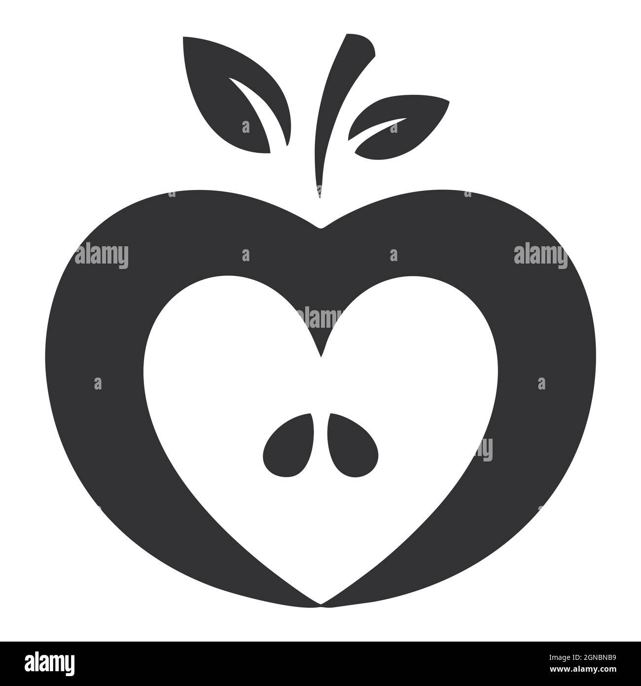 apple icon isolated on white background from food collection. apple ...