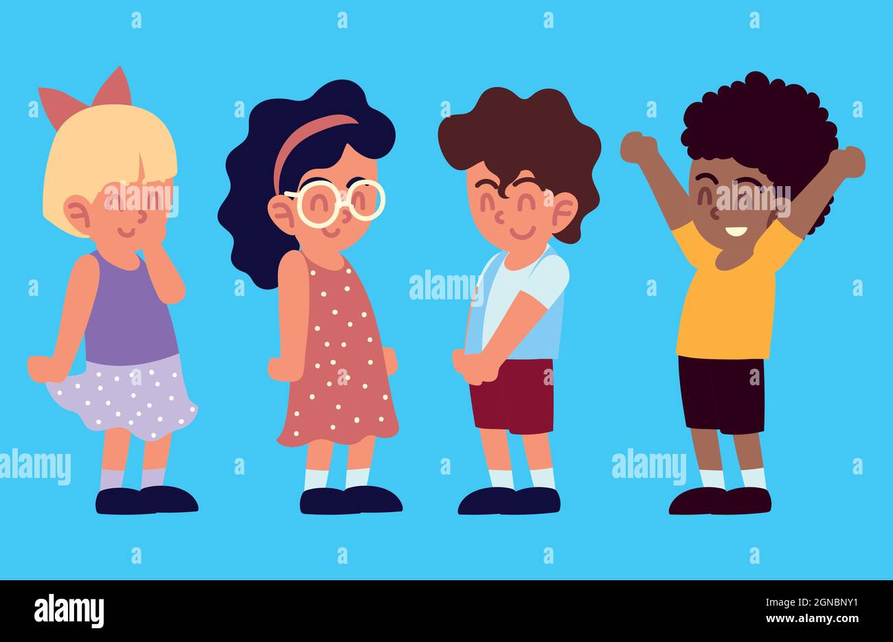 set cute kids Stock Vector Image & Art - Alamy