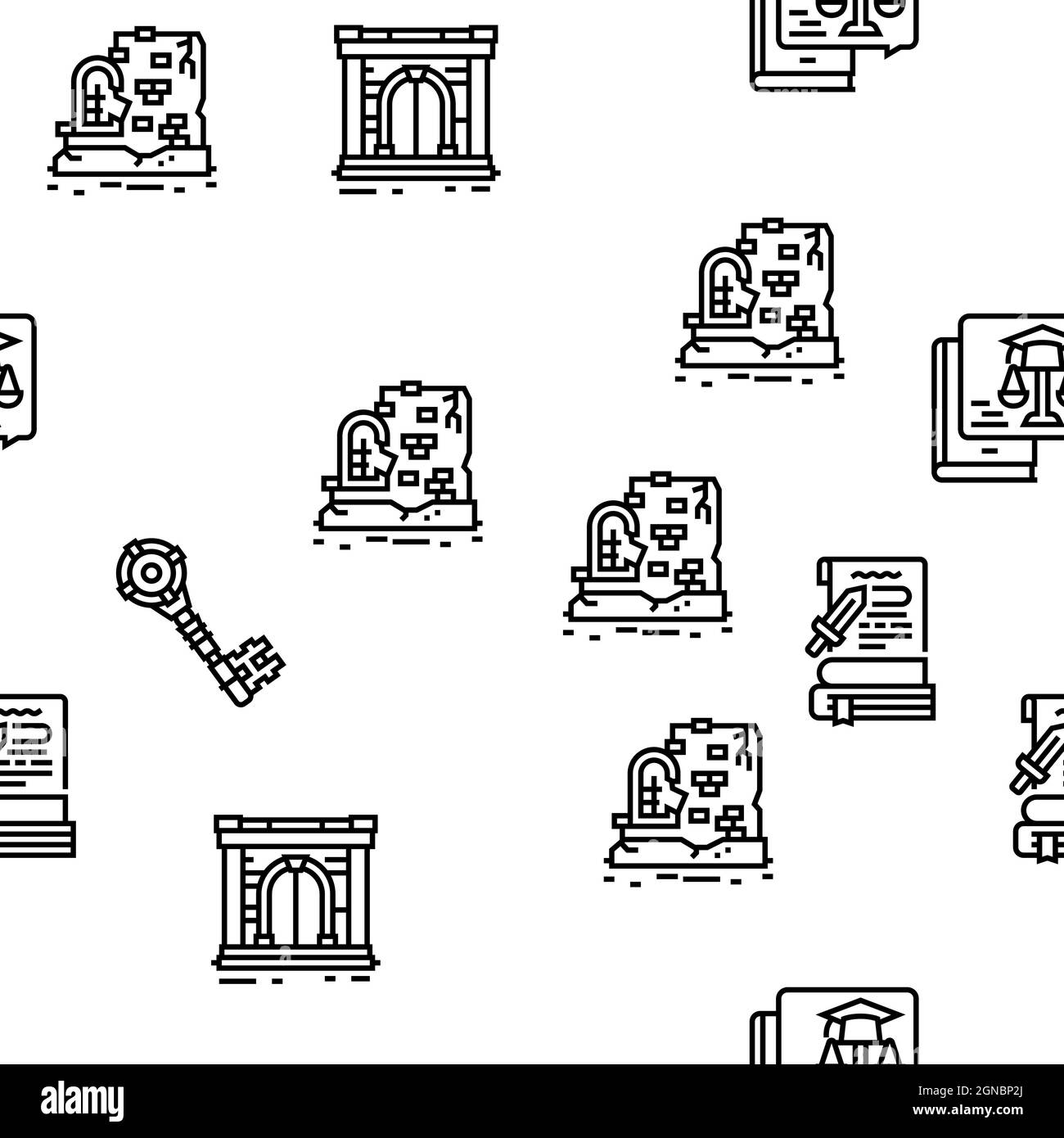 History Learn Educational Lesson Vector Seamless Pattern Stock Vector ...