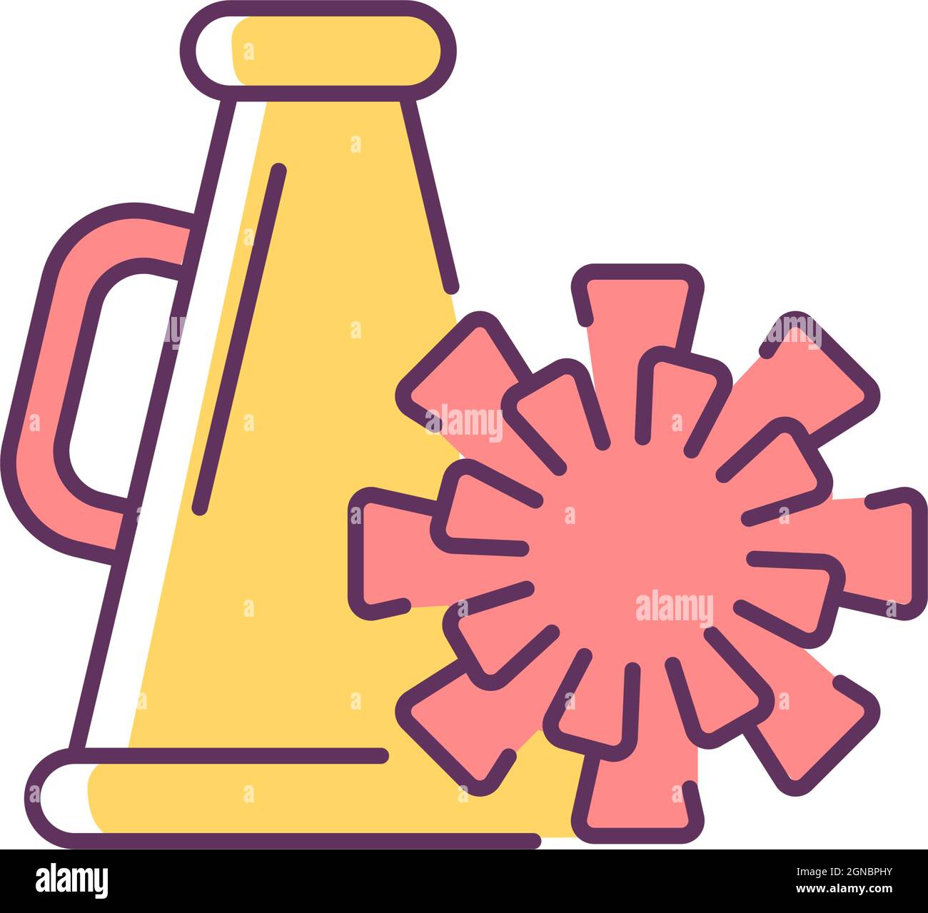 Cheerleading RGB color icon Stock Vector Image & Art - Alamy
