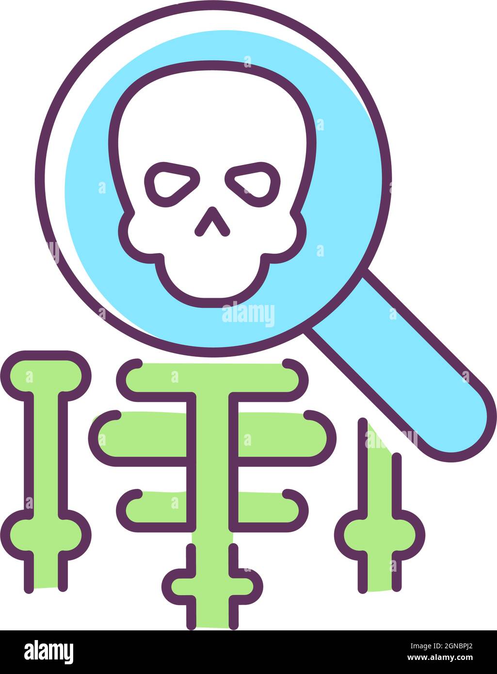 Anatomy RGB color icon Stock Vector Image & Art - Alamy