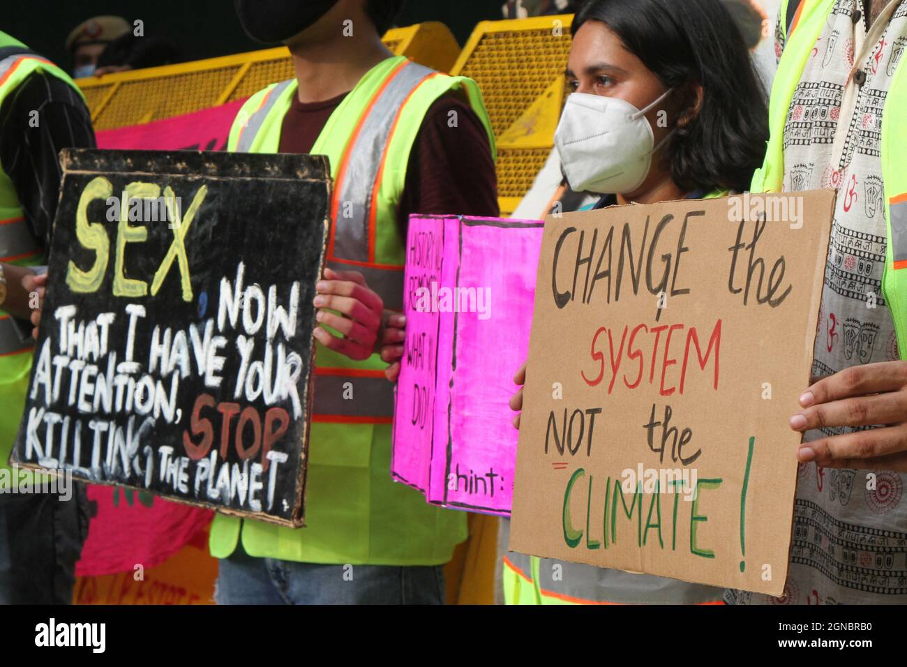 New Delhi, India. 24th Sep, 2021. Climate activist of "Friday for ...