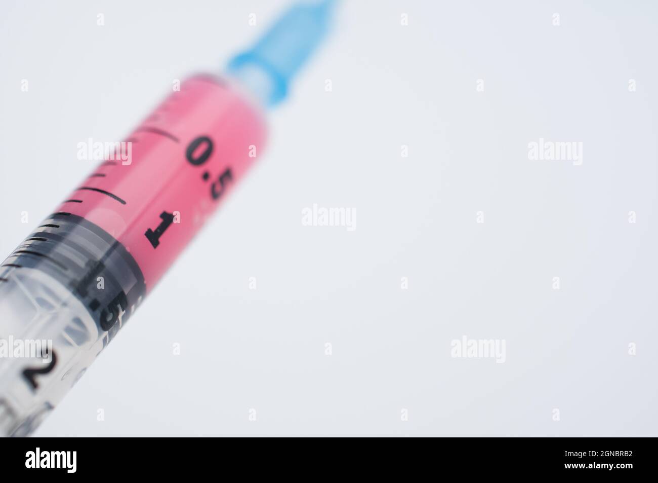 isolated sterilized injection syringe on a white background Stock Photo ...