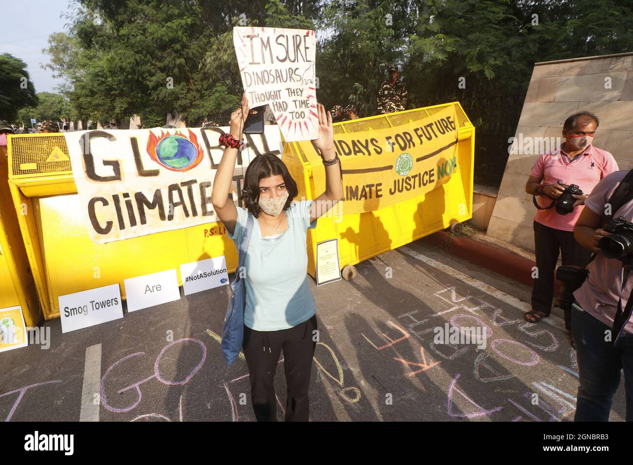 New Delhi, India. 24th Sep, 2021. Climate activist of "Friday for ...