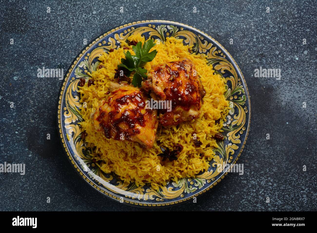 Chicken biryani raisins hi-res stock photography and images - Alamy