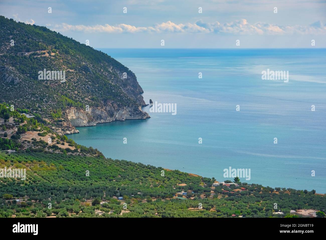 View of the Gargano coast Stock Photo - Alamy