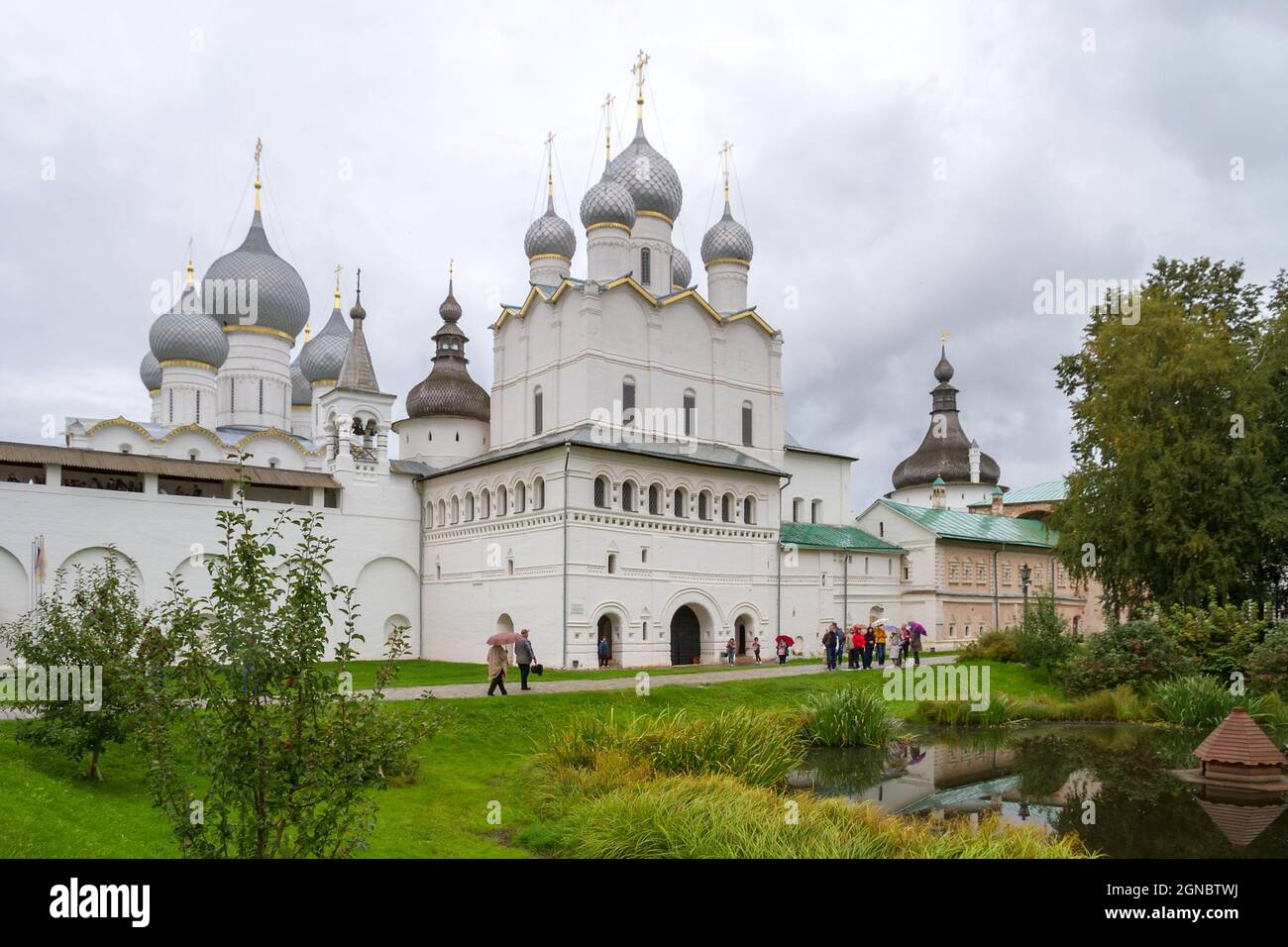 Russia. Rostov the Great. Rostov Kremlin. View of the Vladychiy Yard of ...