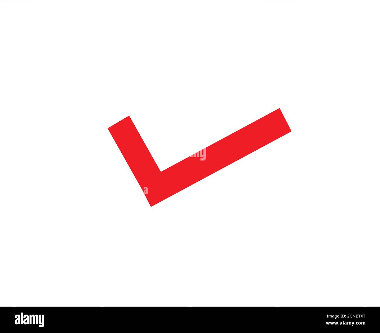 checkmark vector sign, tick symbol, red mark vector sign Stock Vector ...