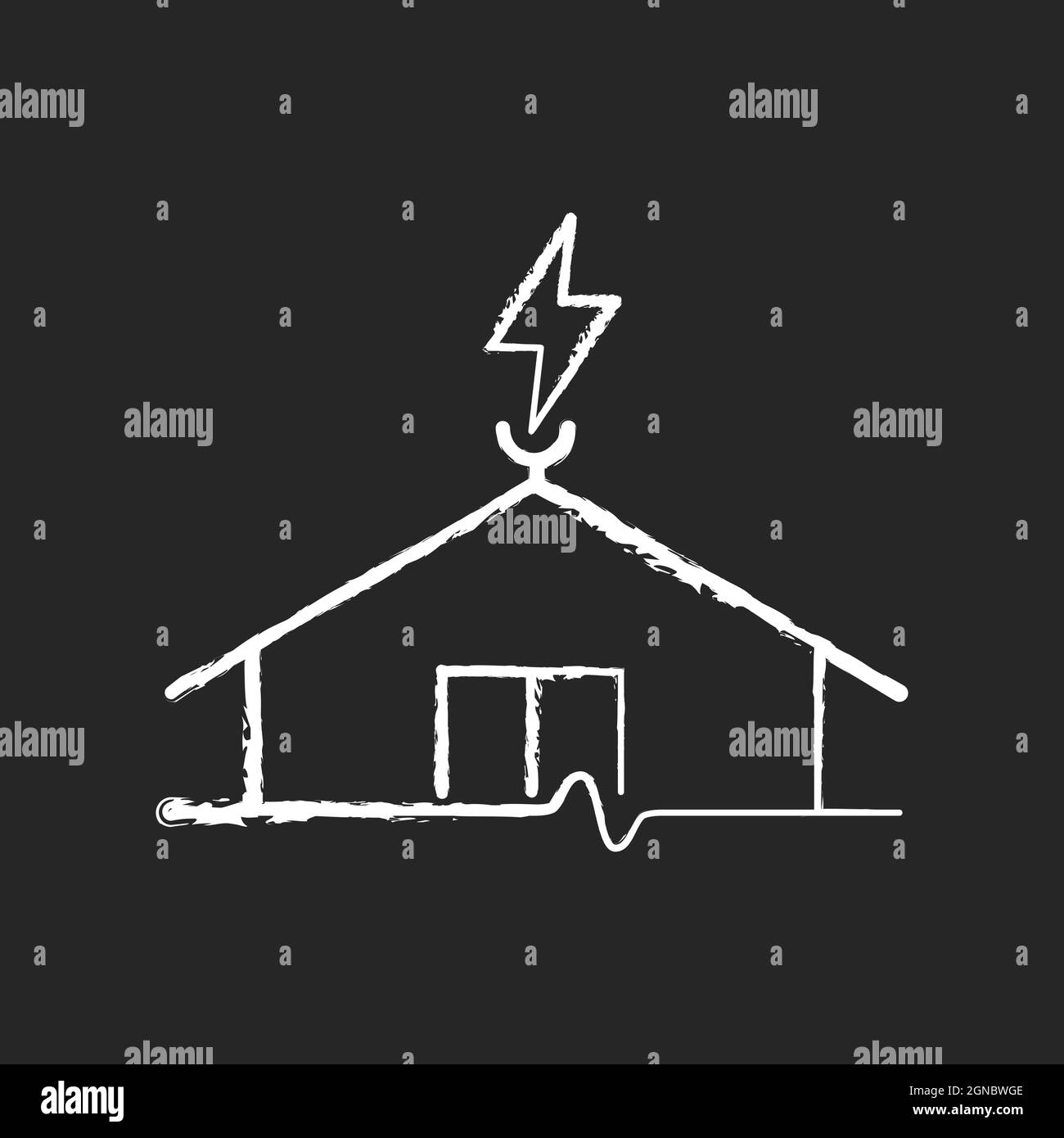 Lightning rod on roof Stock Vector Images - Alamy