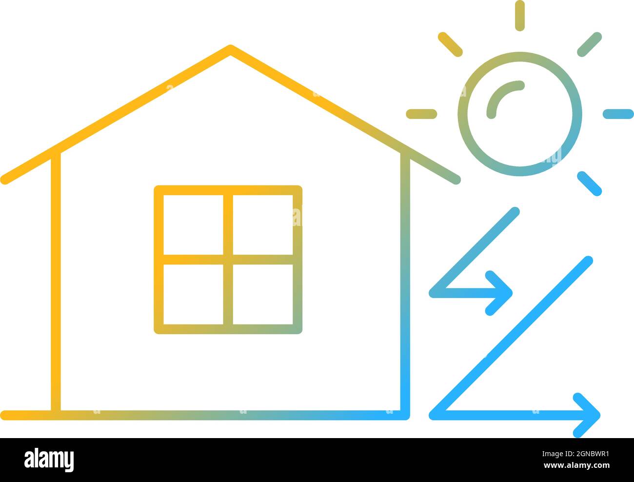 Heat insulation gradient linear vector icon Stock Vector Image & Art ...