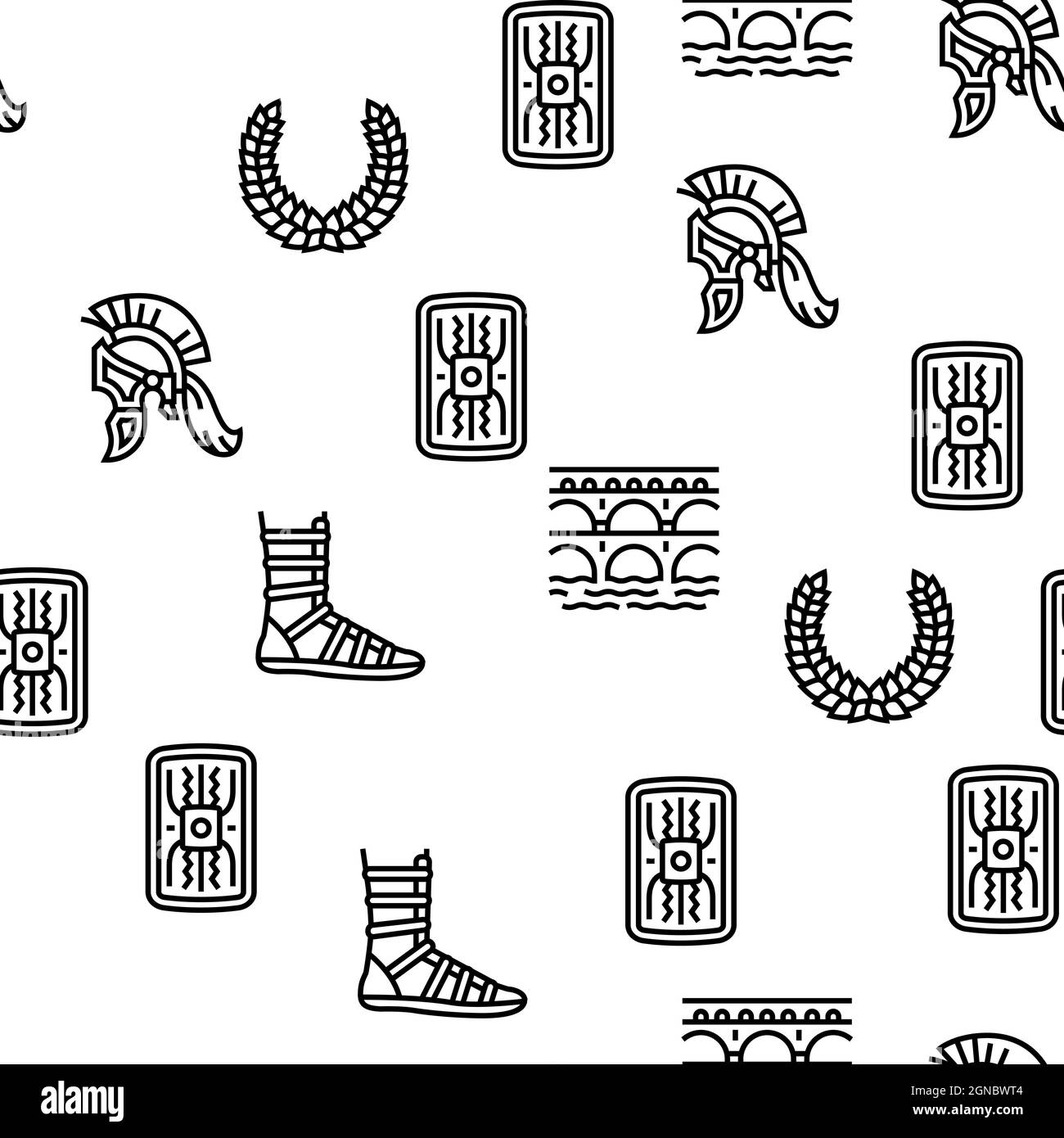 Ancient Rome Antique History Vector Seamless Pattern Stock Vector Image ...