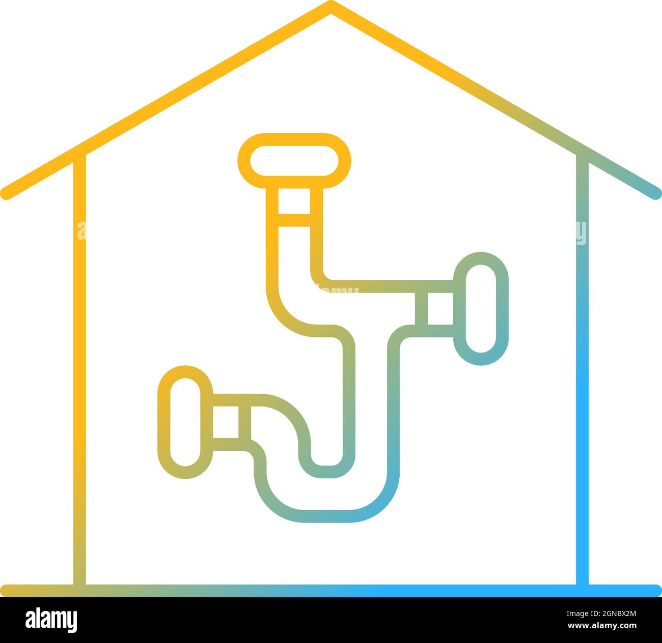 Plumbing system gradient linear vector icon Stock Vector Image & Art ...