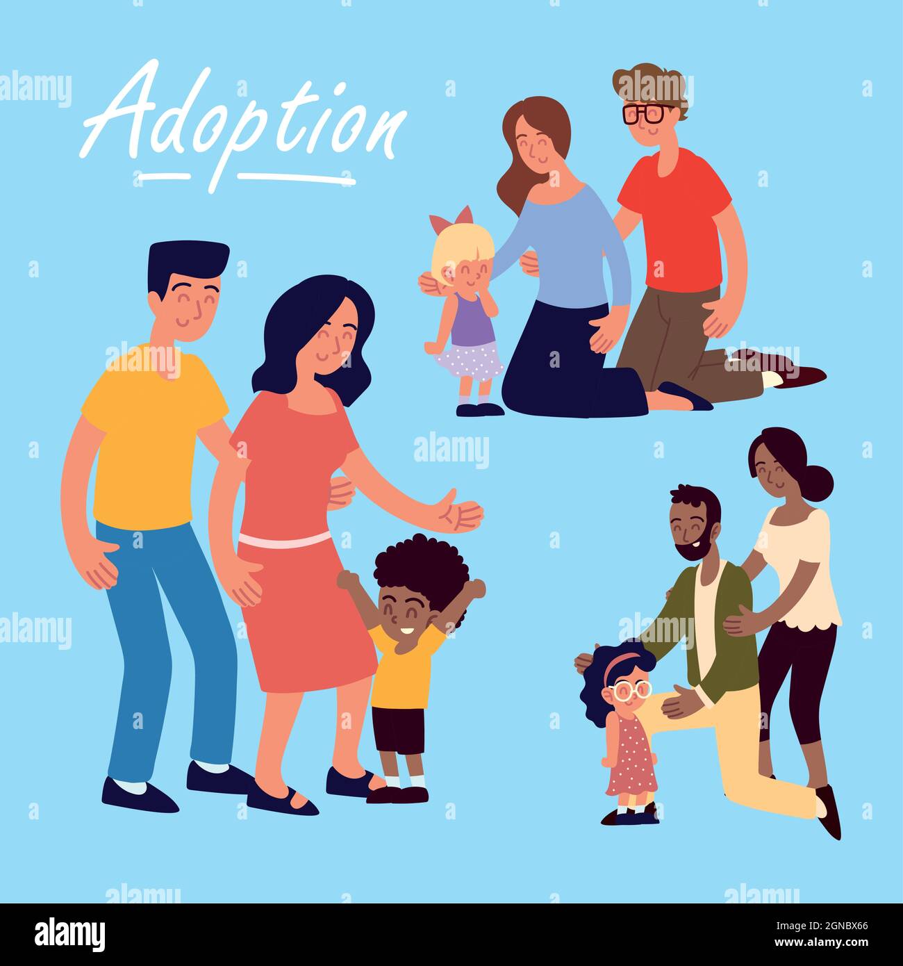 adoption different families Stock Vector Image & Art - Alamy