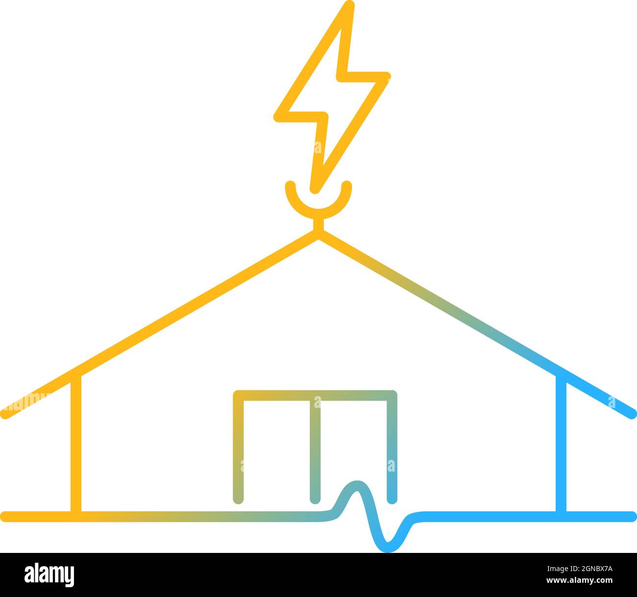 Lightning rod gradient linear vector icon Stock Vector Image & Art - Alamy