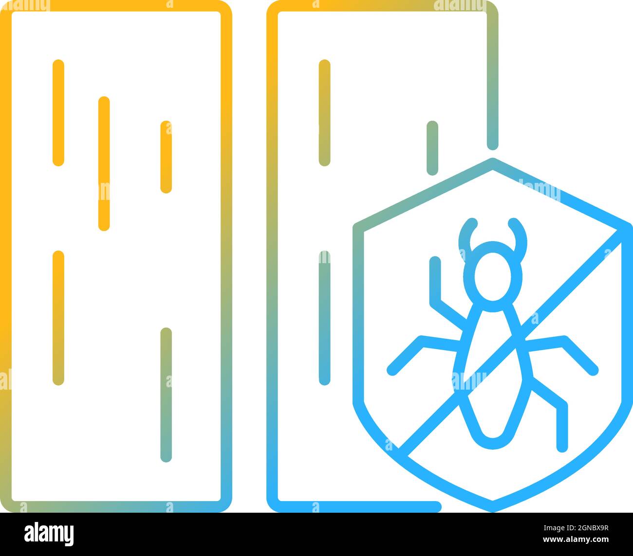 Protection from termite gradient linear vector icon Stock Vector Image ...