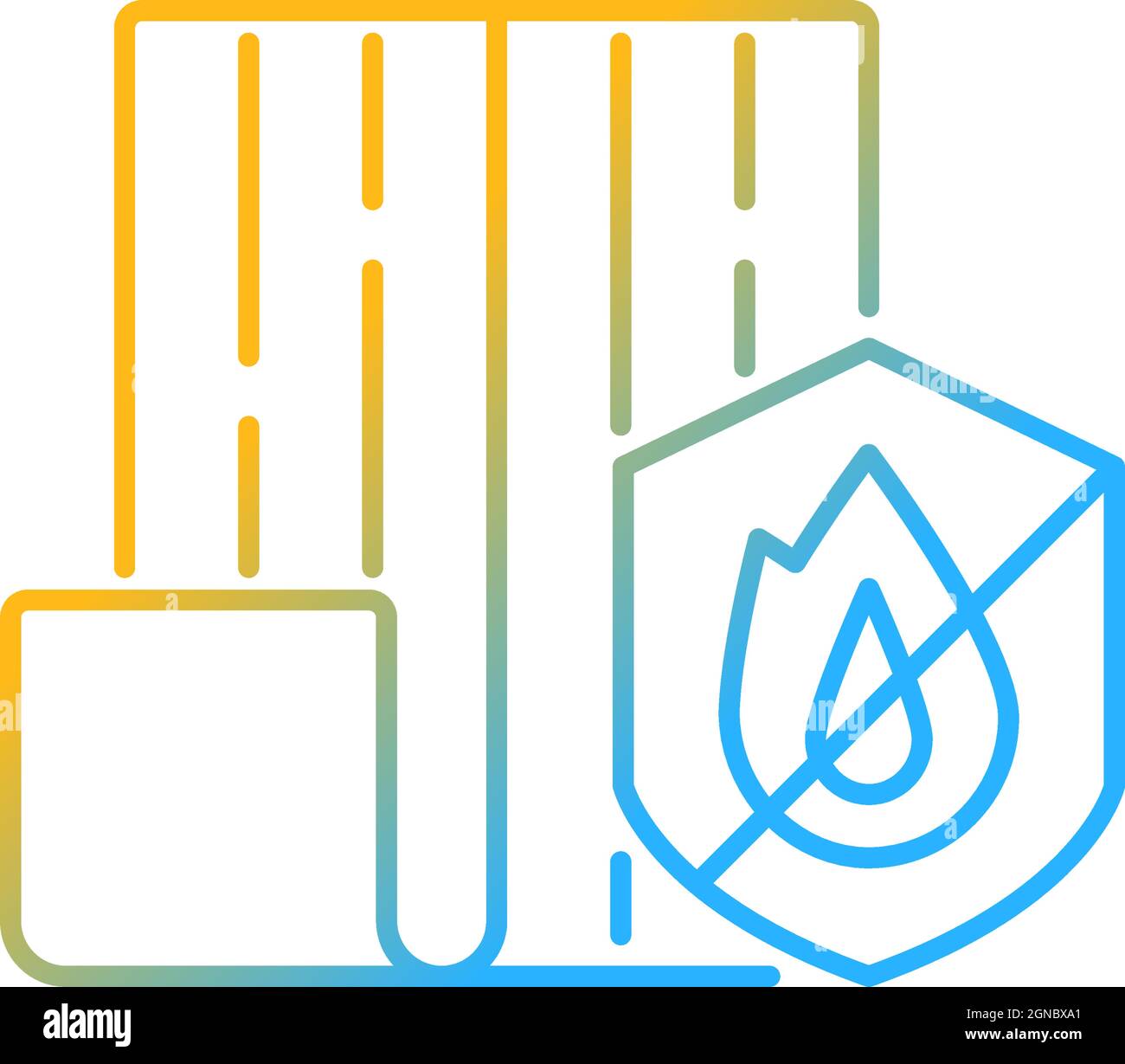 Resistance to fire gradient linear vector icon Stock Vector Image & Art ...