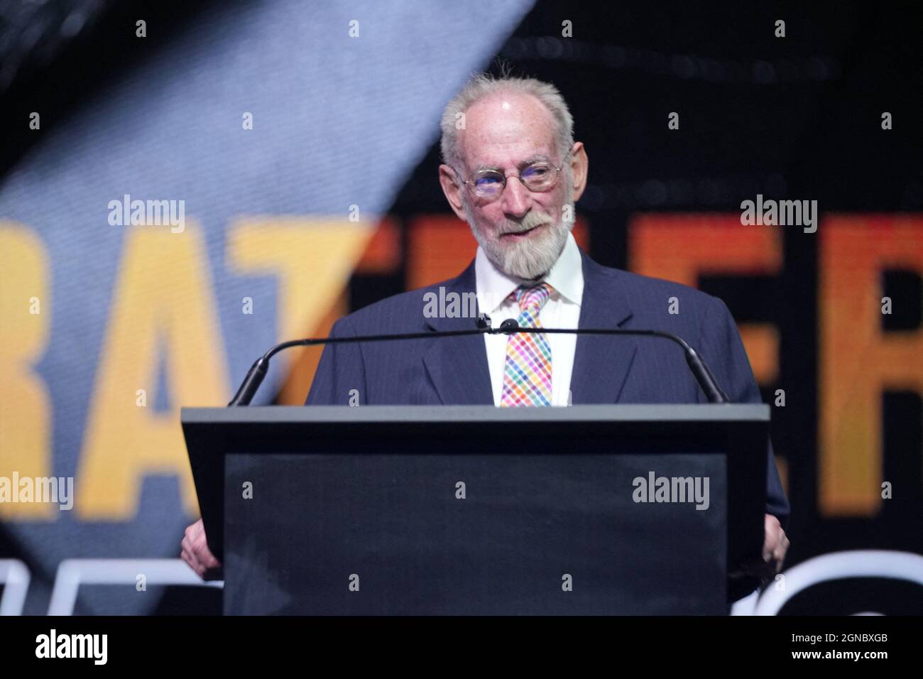 Marc Ratner speaks with the audience about his journey to the induction ...