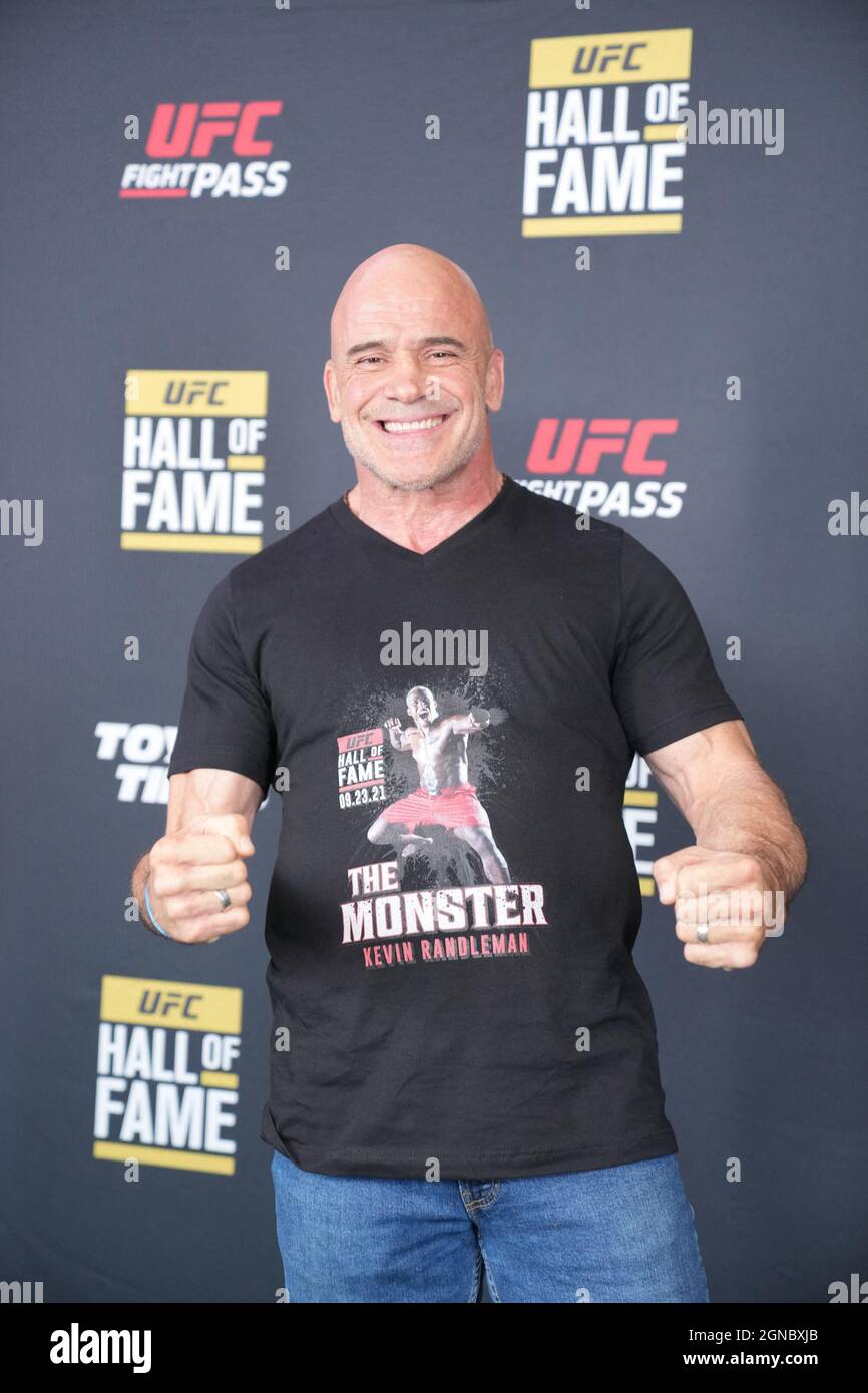 Bass Rutten poses for pics on the red carpet at MGM Park Arena for UFC ...