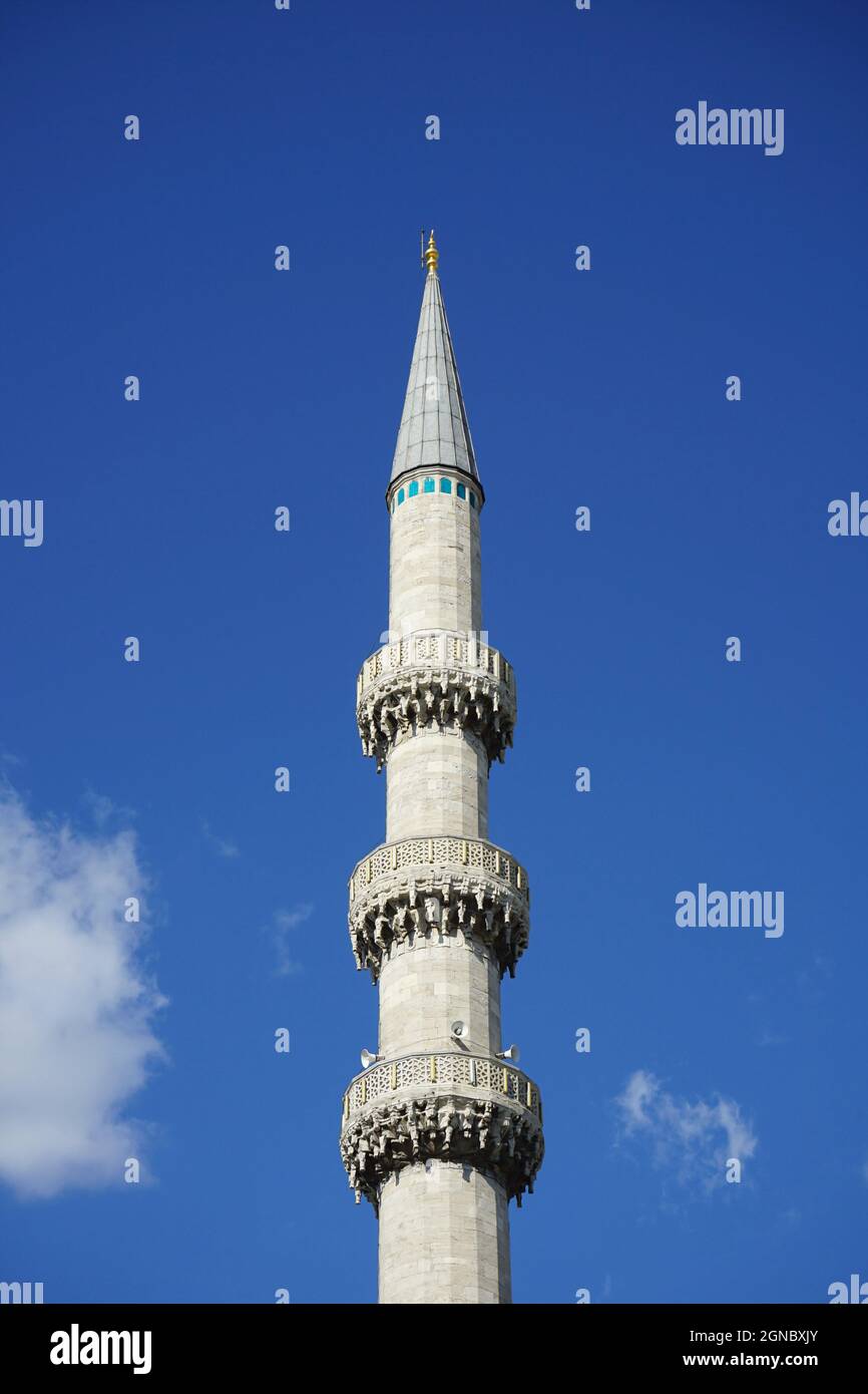 Minaret of a mosque in Istanbul, Turkey Stock Photo - Alamy