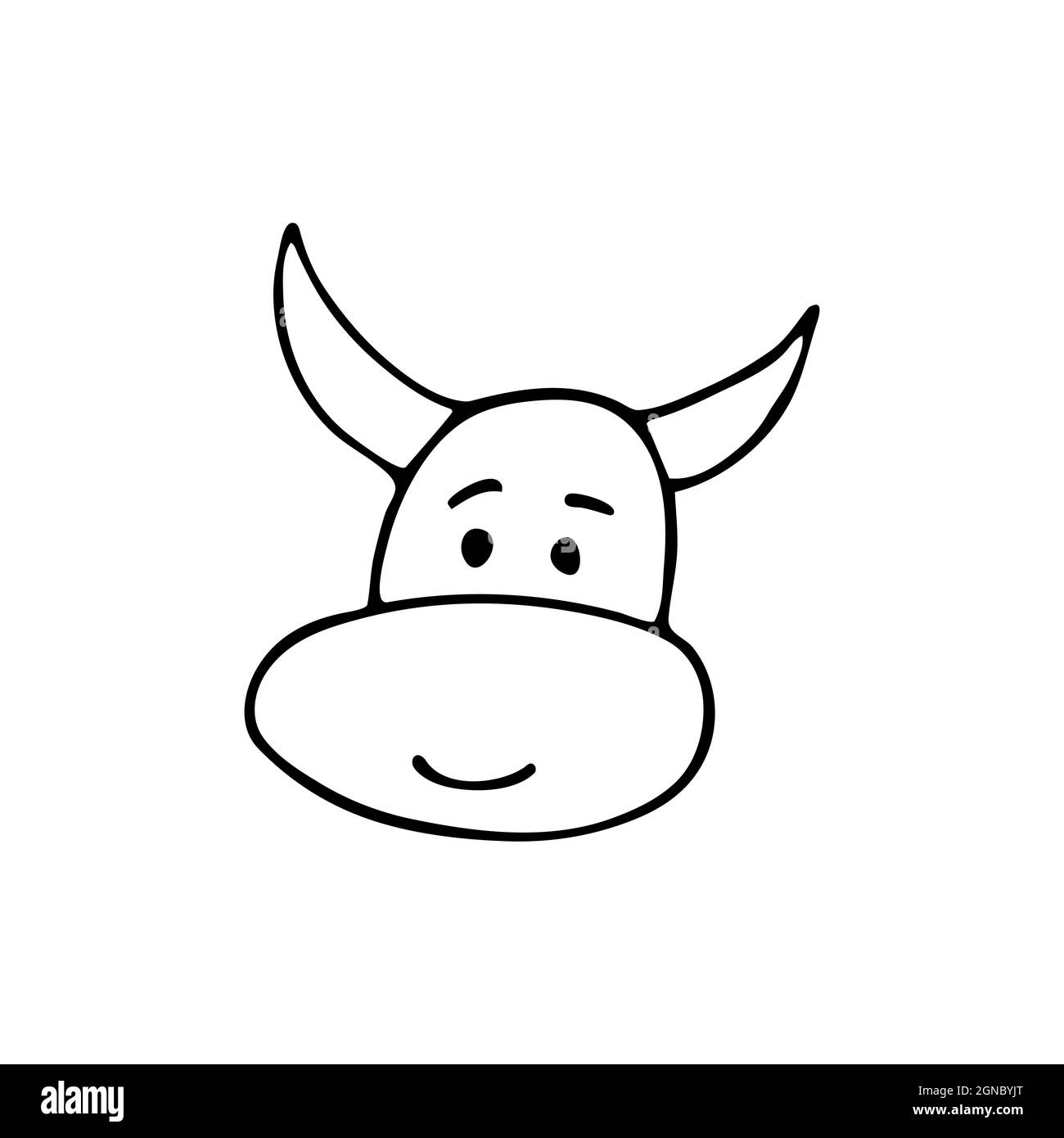 Year ox vector card Black and White Stock Photos & Images - Alamy