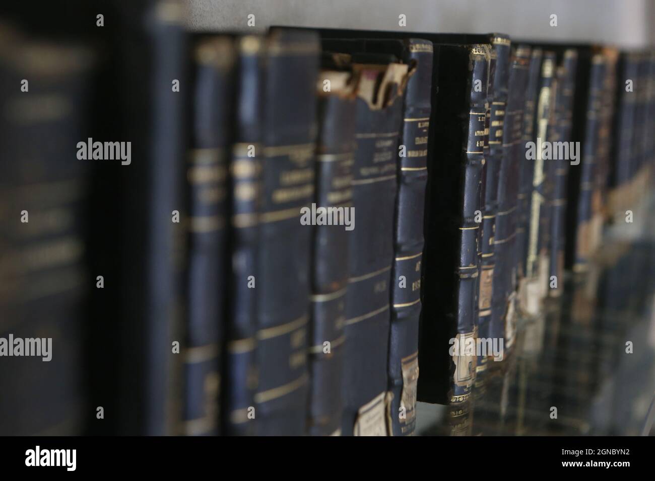 Pile of old Greek books Stock Photo - Alamy