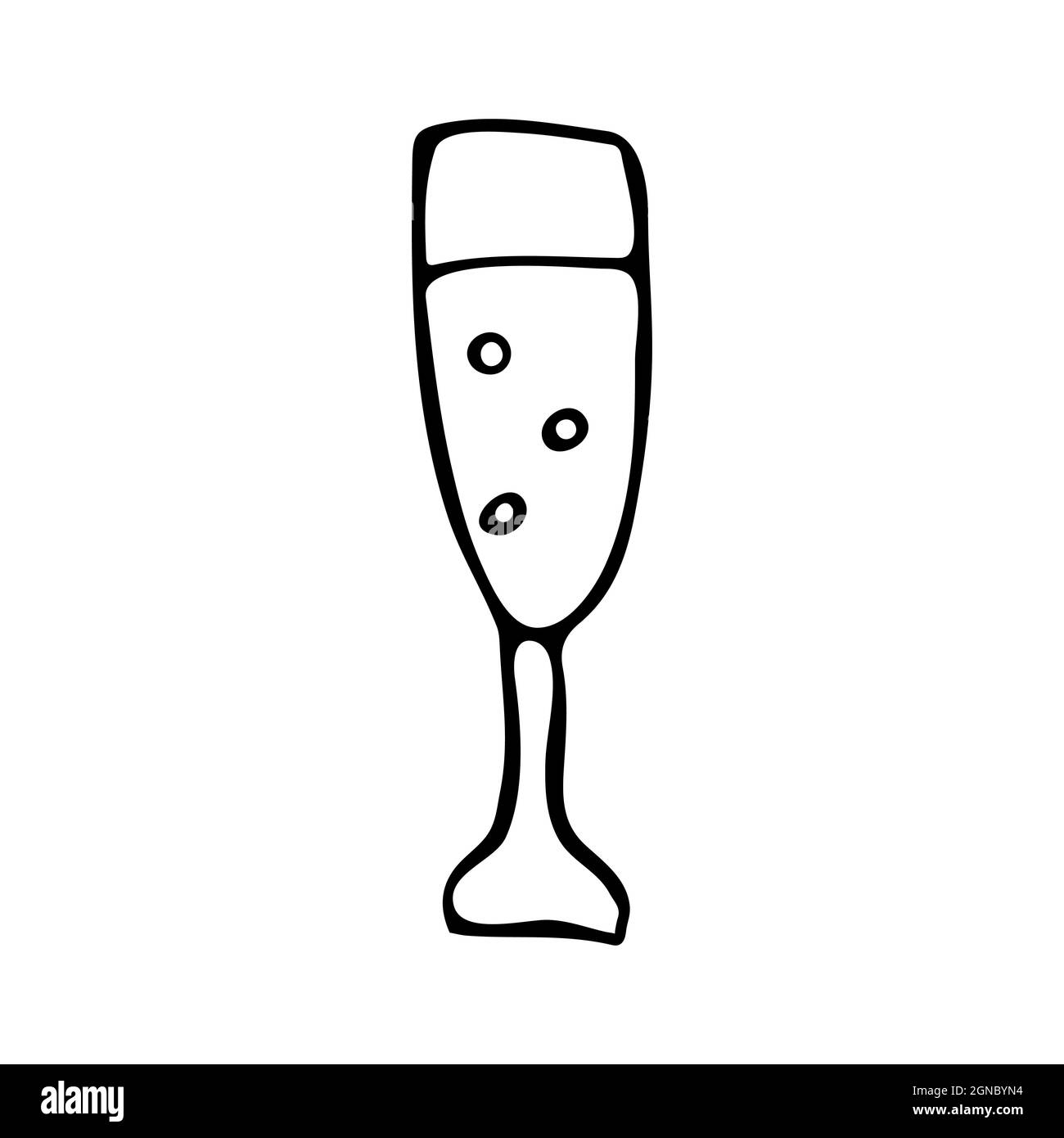 Champagne in hand Stock Vector Images - Alamy