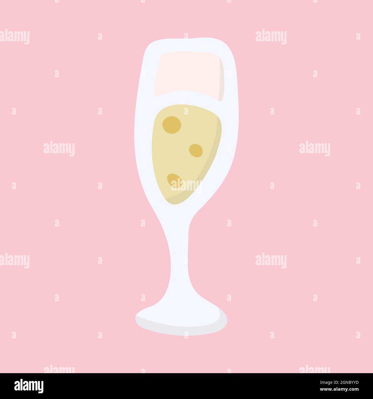 Hand-drawn wine glass. Doodle style vector illustration. Design element ...