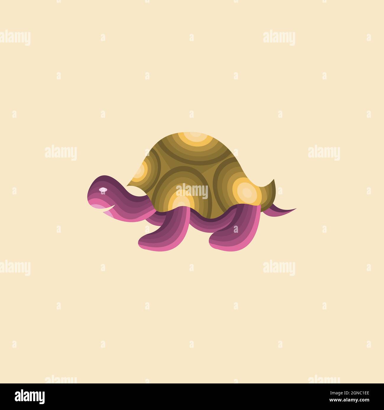 Turtle design logo vector. Turtle animal vector Stock Vector Image ...