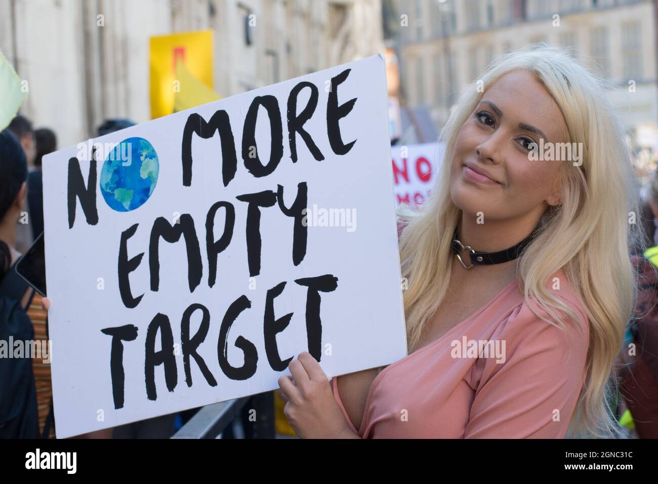 London, UK on 24th September 2021: Laura Amherst joint the march at the ...