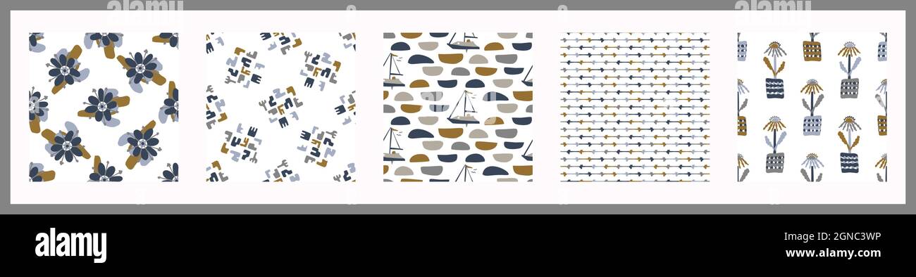 Masculine geometric digital papers collection. Classic retro geo shape ...