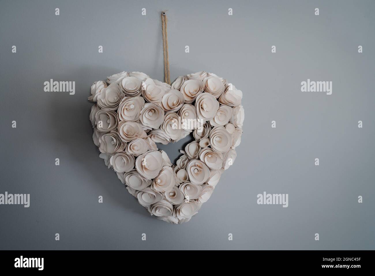 Heart shaped wall decoration hi-res stock photography and images - Alamy