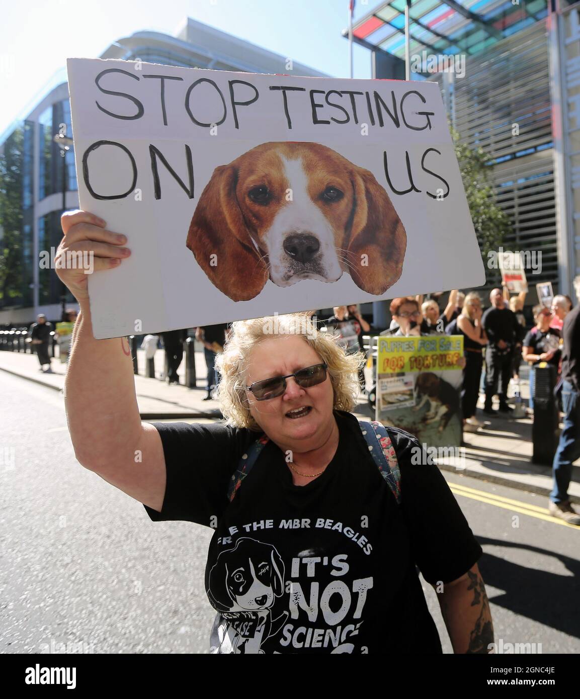 London, England, UK. 24th Sep, 2021. Activists stage a protest outside ...
