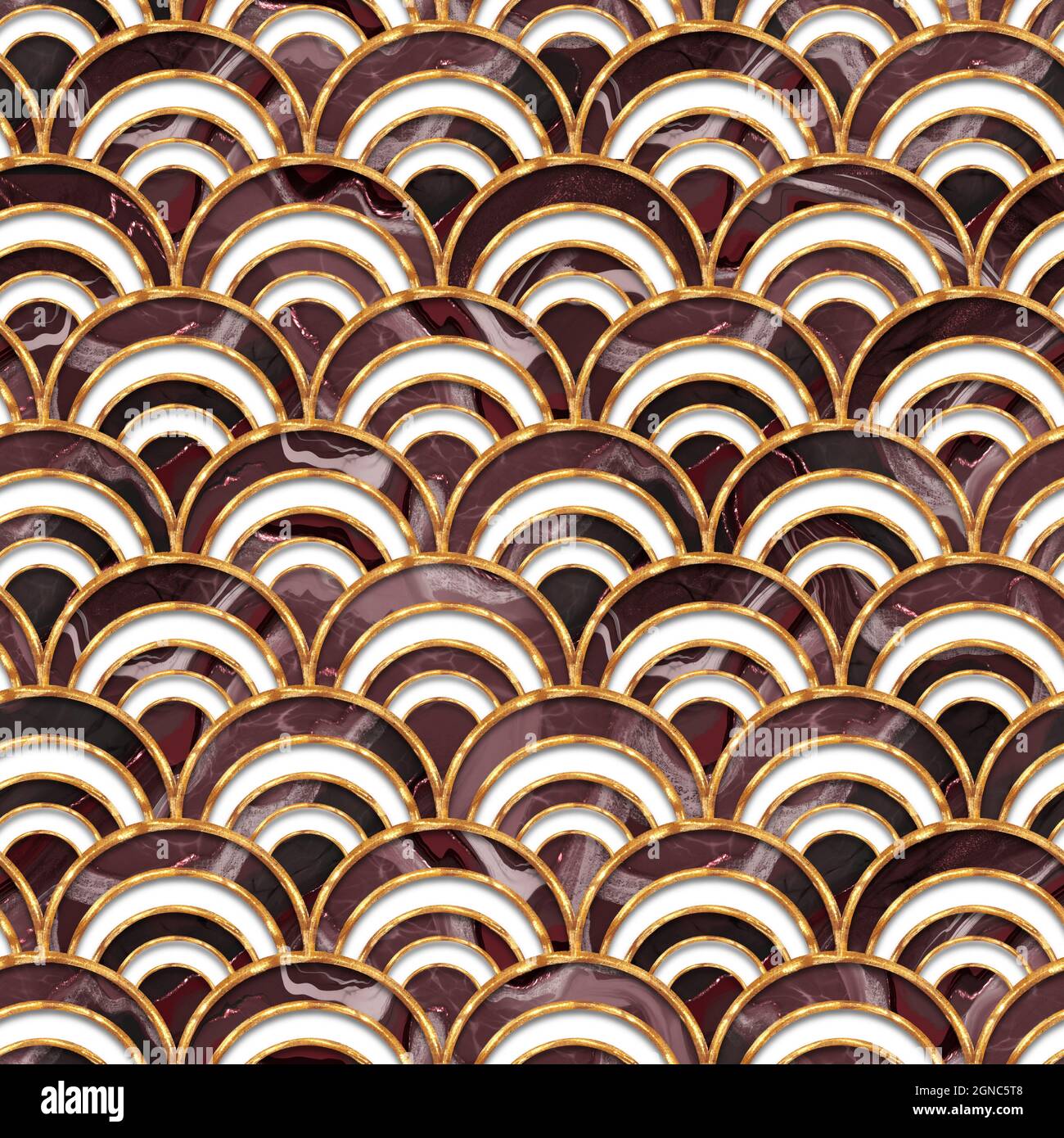 Stone seamless pattern. Abstract painting. Decorative gold waves Stock ...