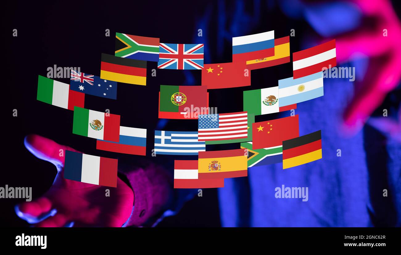 Closeup shot of a man's hands magically showing Globe International ...