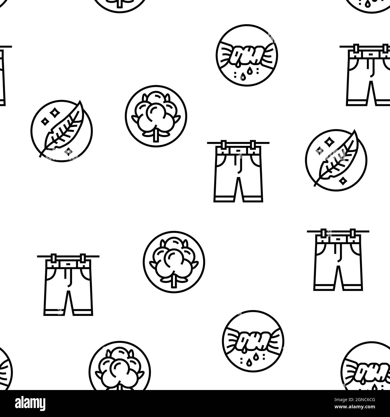 Laundry Service Washing Clothes Vector Seamless Pattern Stock Vector ...