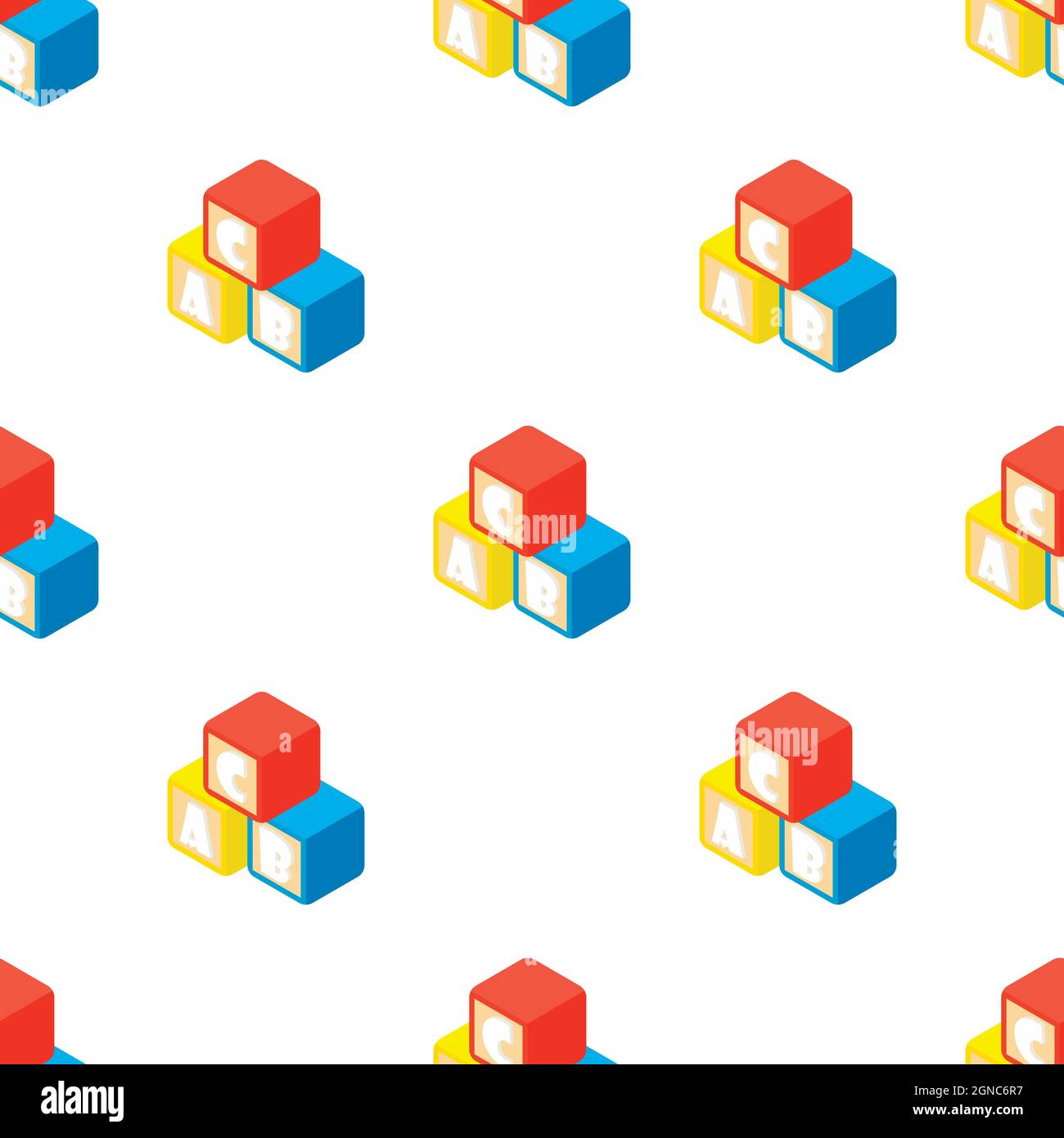 Alphabet Cubes With Letters A B C Pattern Seamless Background Texture 