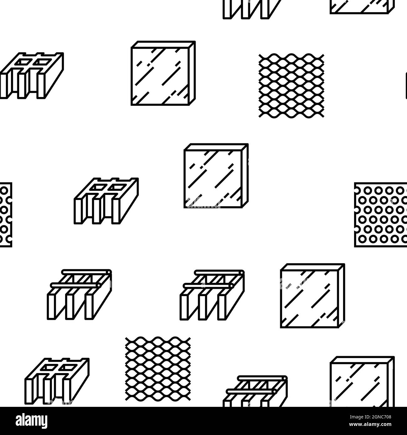 Metal Material Construction Beam Vector Seamless Pattern Stock Vector ...
