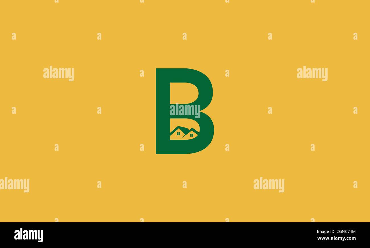 LETTER B REAL ESTATE LOGO DESIGN FOR ILLUSTRATION USE Stock Vector ...