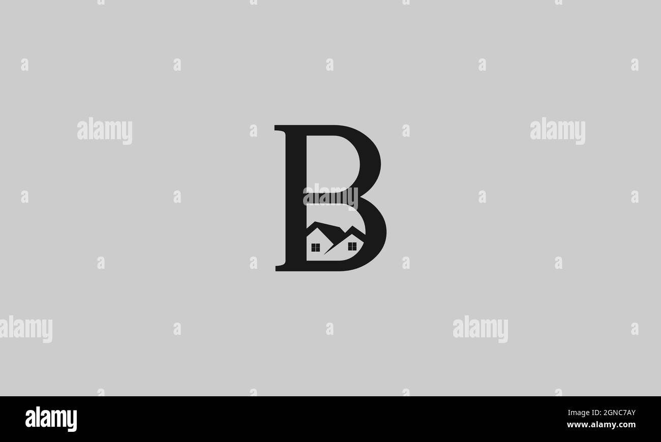 LETTER B REAL ESTATE LOGO DESIGN FOR ILLUSTRATION USE Stock Vector ...