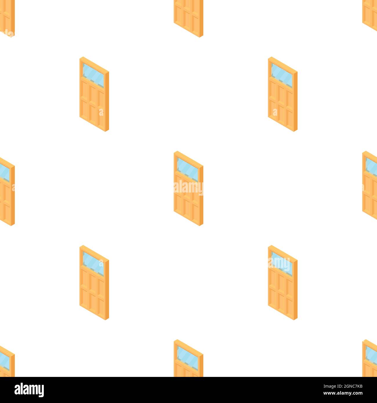 Wooden door with glass pattern seamless background texture repeat ...