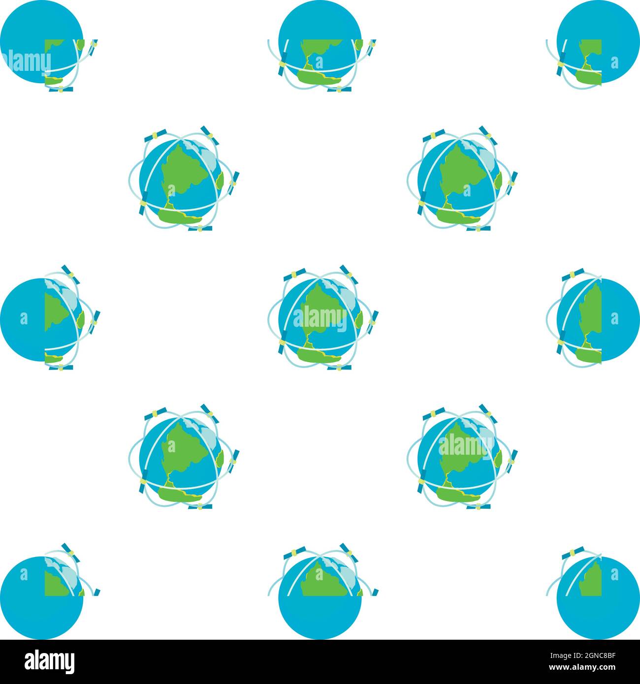 Satellite communications around world pattern seamless background ...