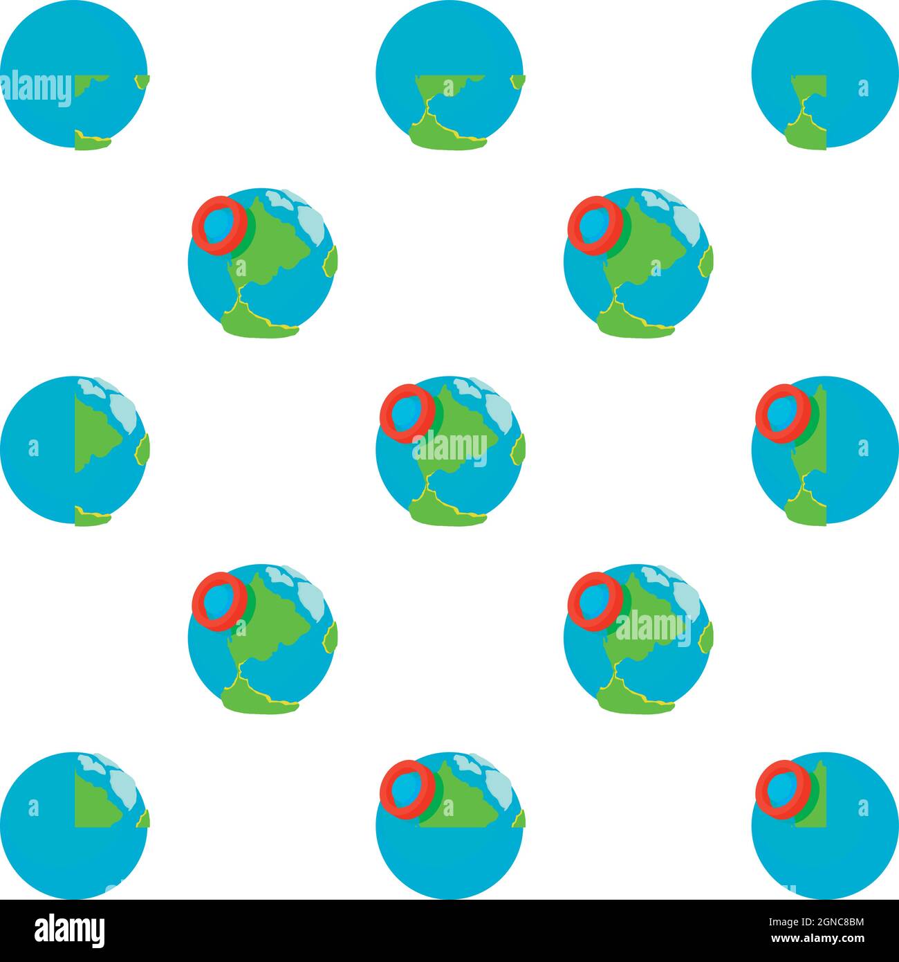Mark on map of earth pattern seamless background texture repeat ...