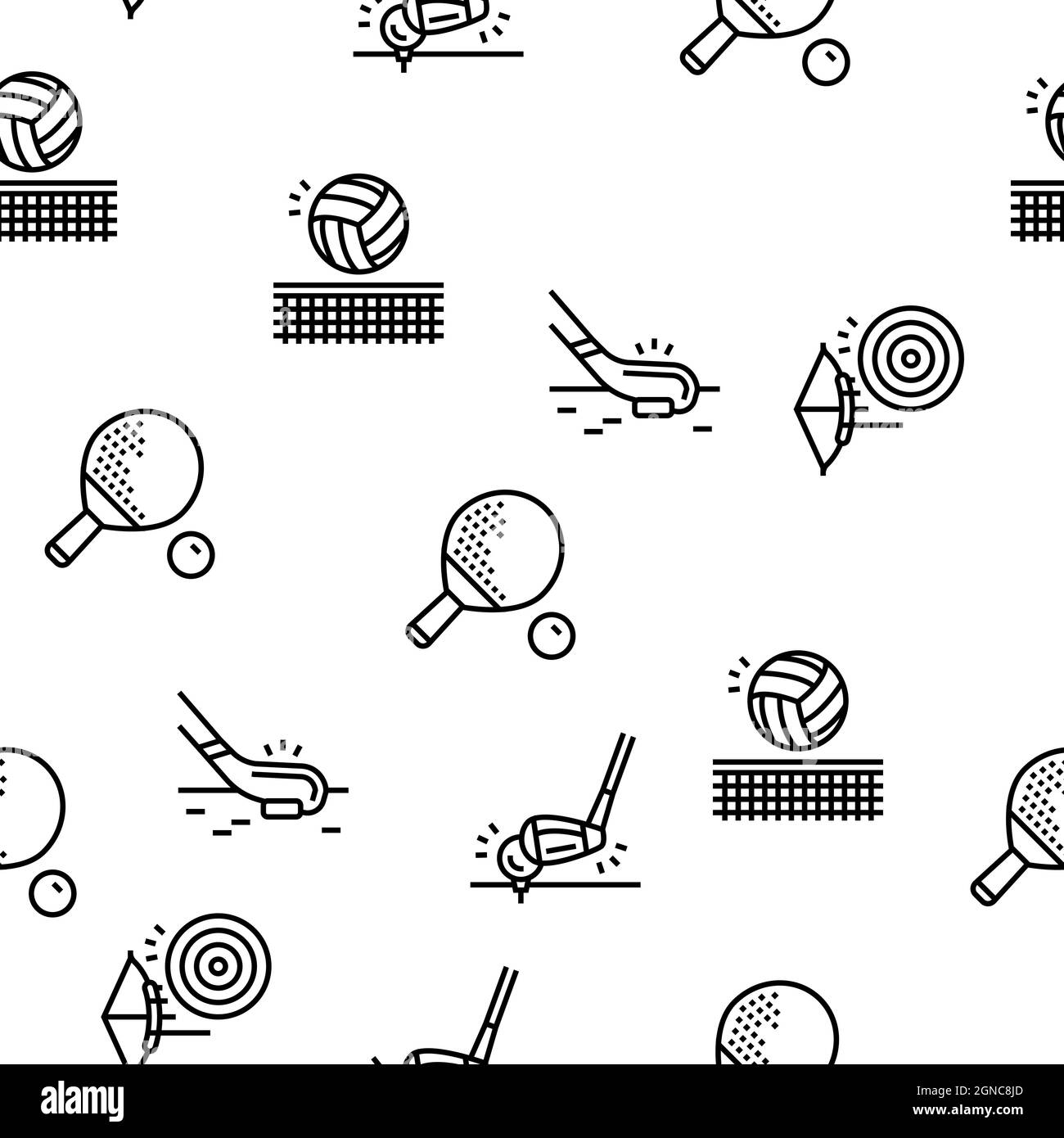 Sport Active Competitive Game Vector Seamless Pattern Stock Vector ...