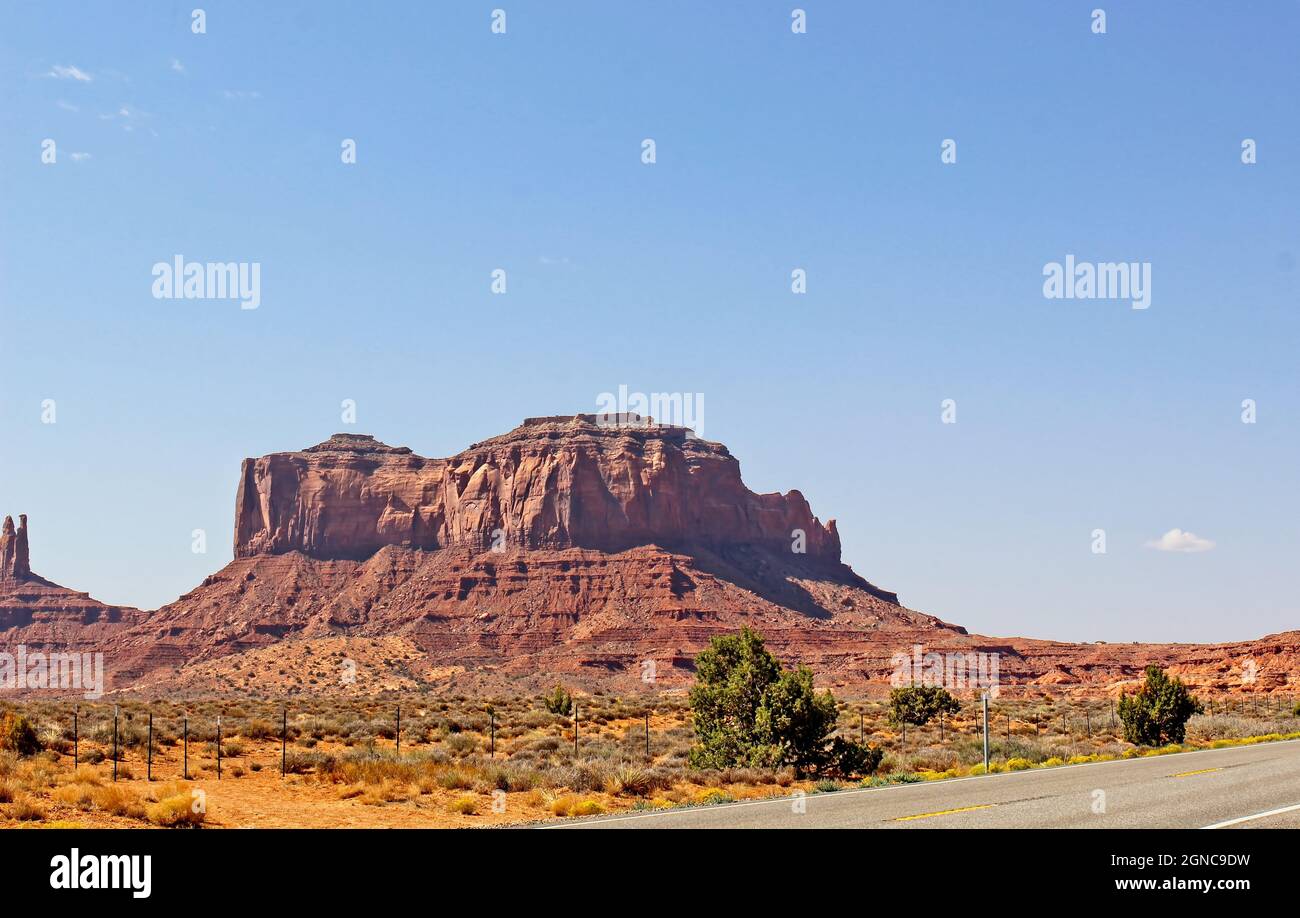 Rock Formation Protruding From Monument Valley, U.S.A Stock Photo - Alamy