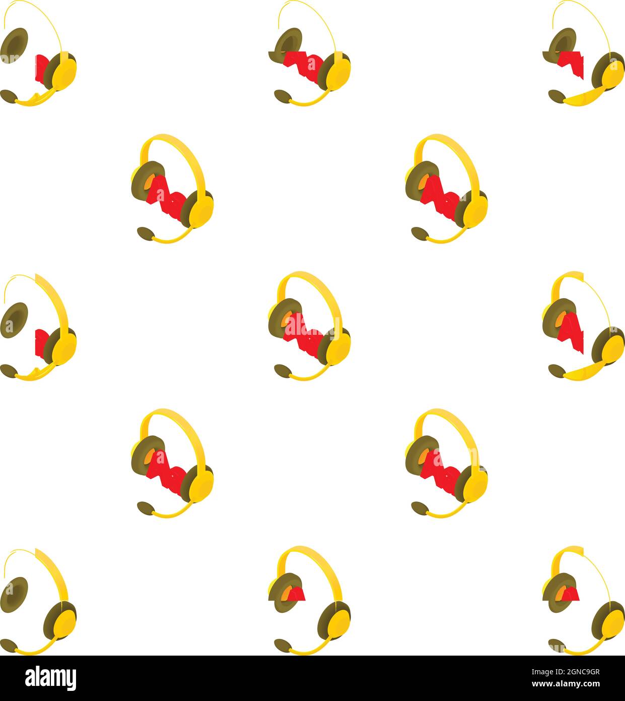 Language learning in headphones pattern seamless background texture ...