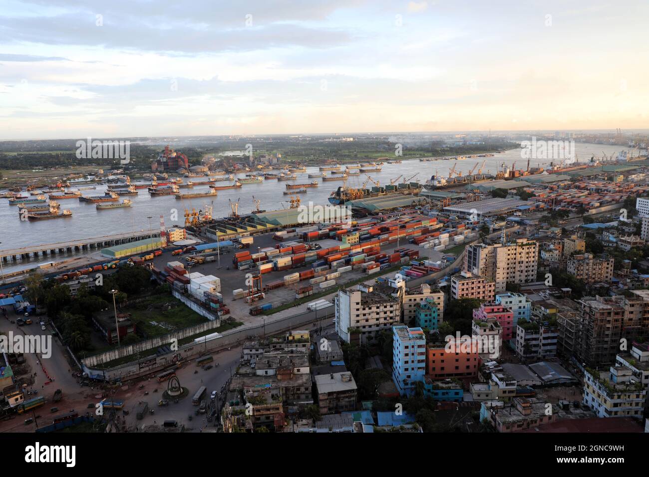 Chattogram, Bangladesh 07 september 2021: General view of Chittagong ...